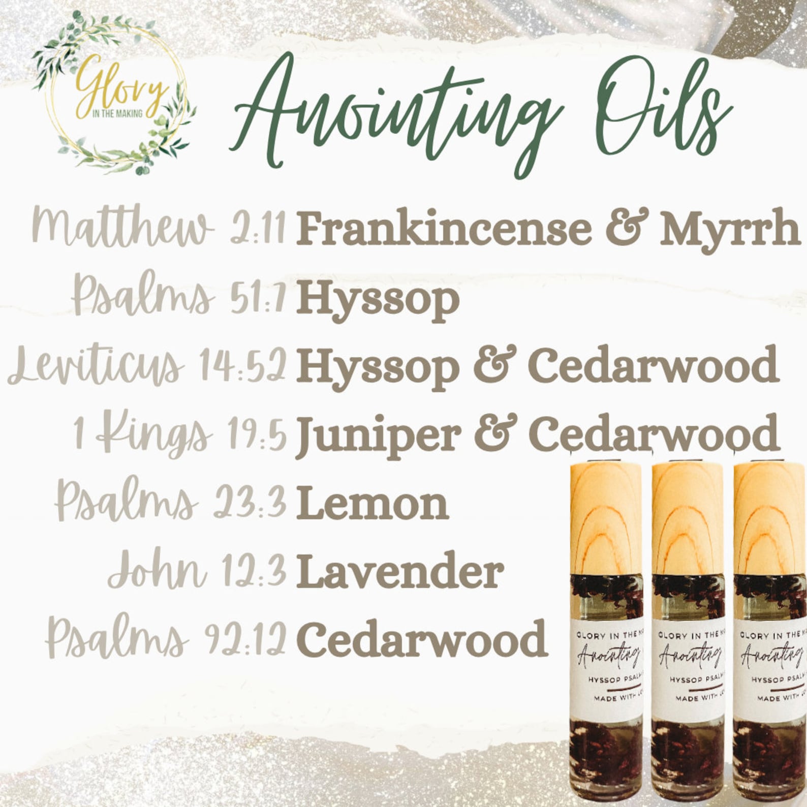 Anointing Oil, Holy Anointing Oil, Christian - Etsy