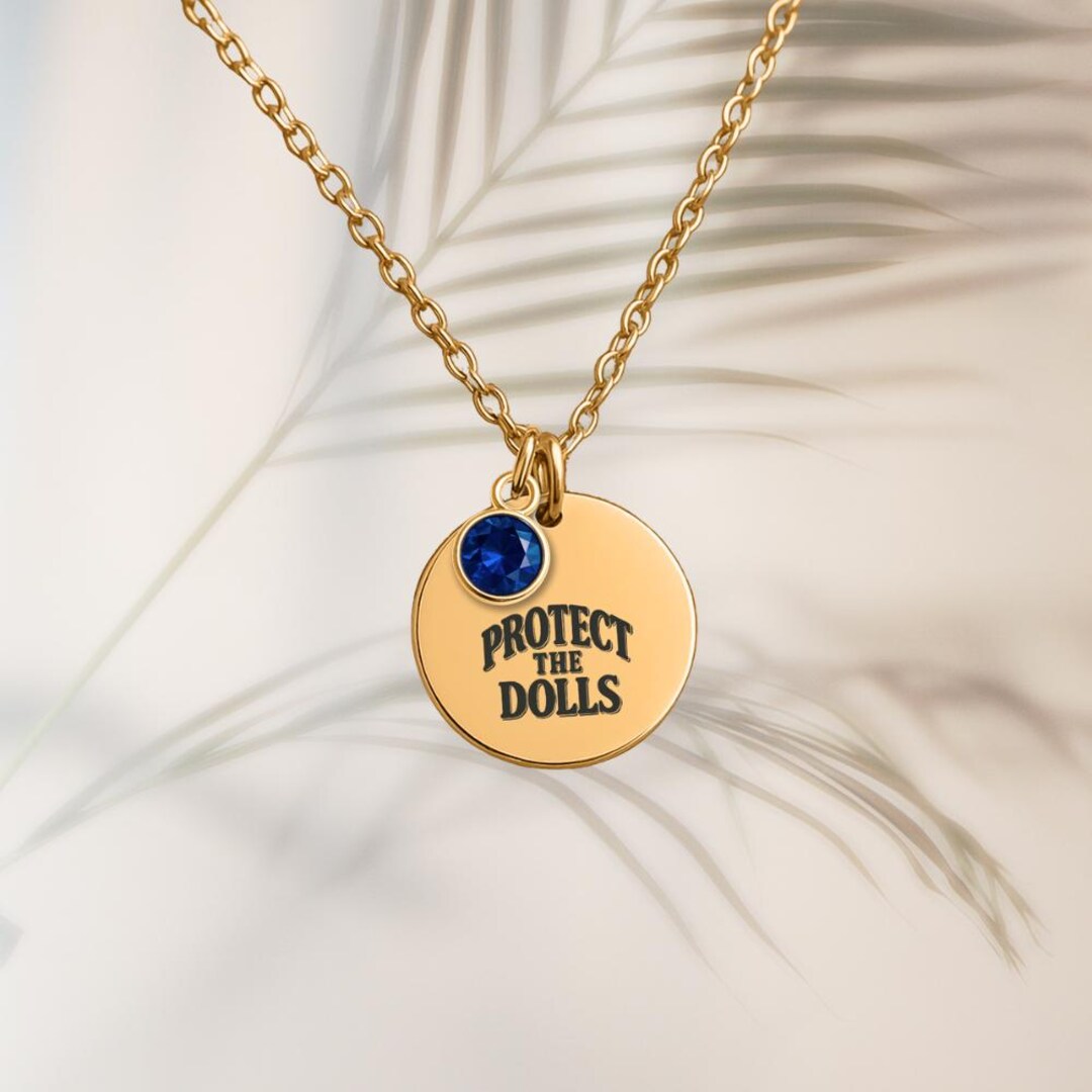 Personalized Protect the Dolls Necklace With Birthstone, Trans Pride ...