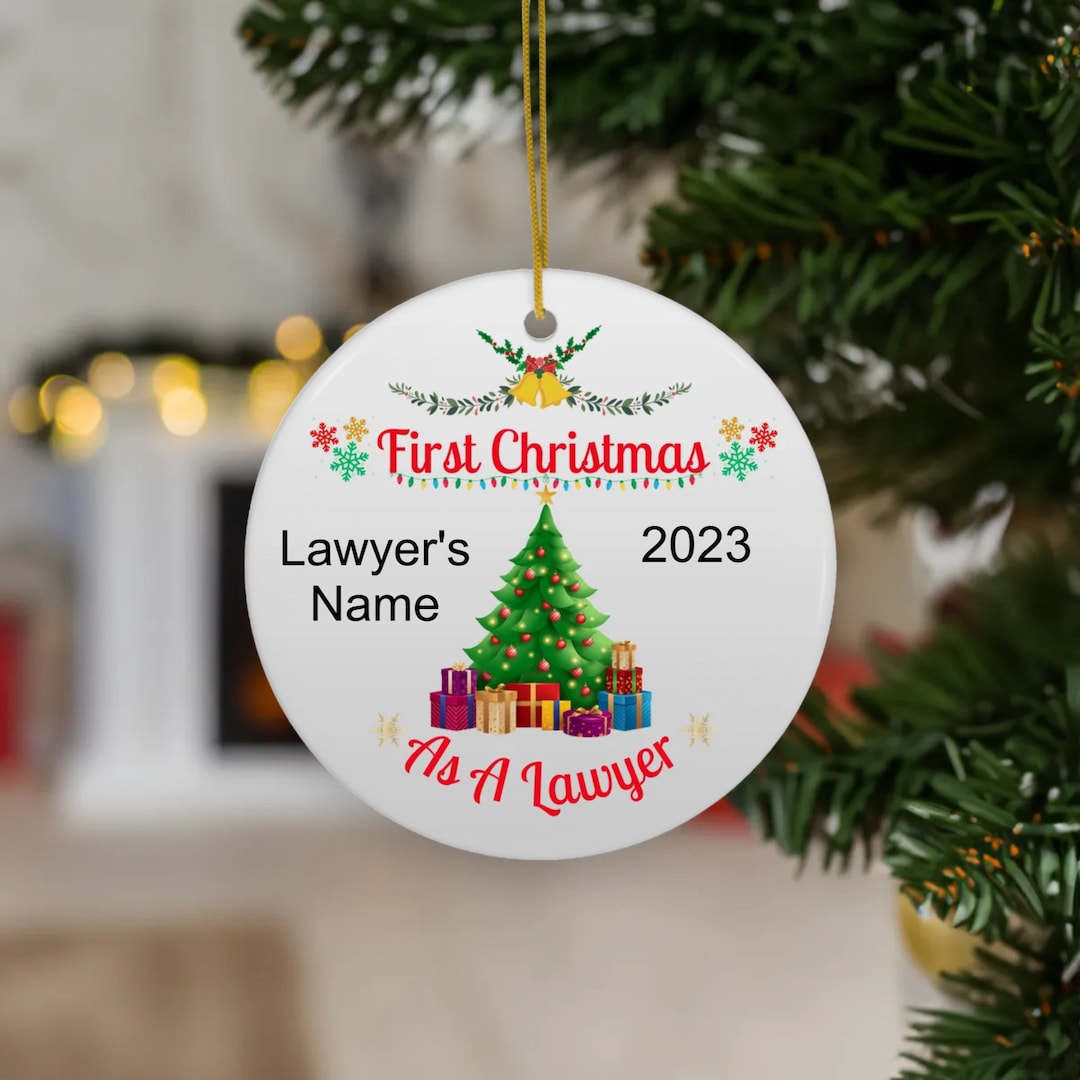 First Christmas as Lawyer Christmas Ornament, Lawyer Ornaments, Lawyer ...