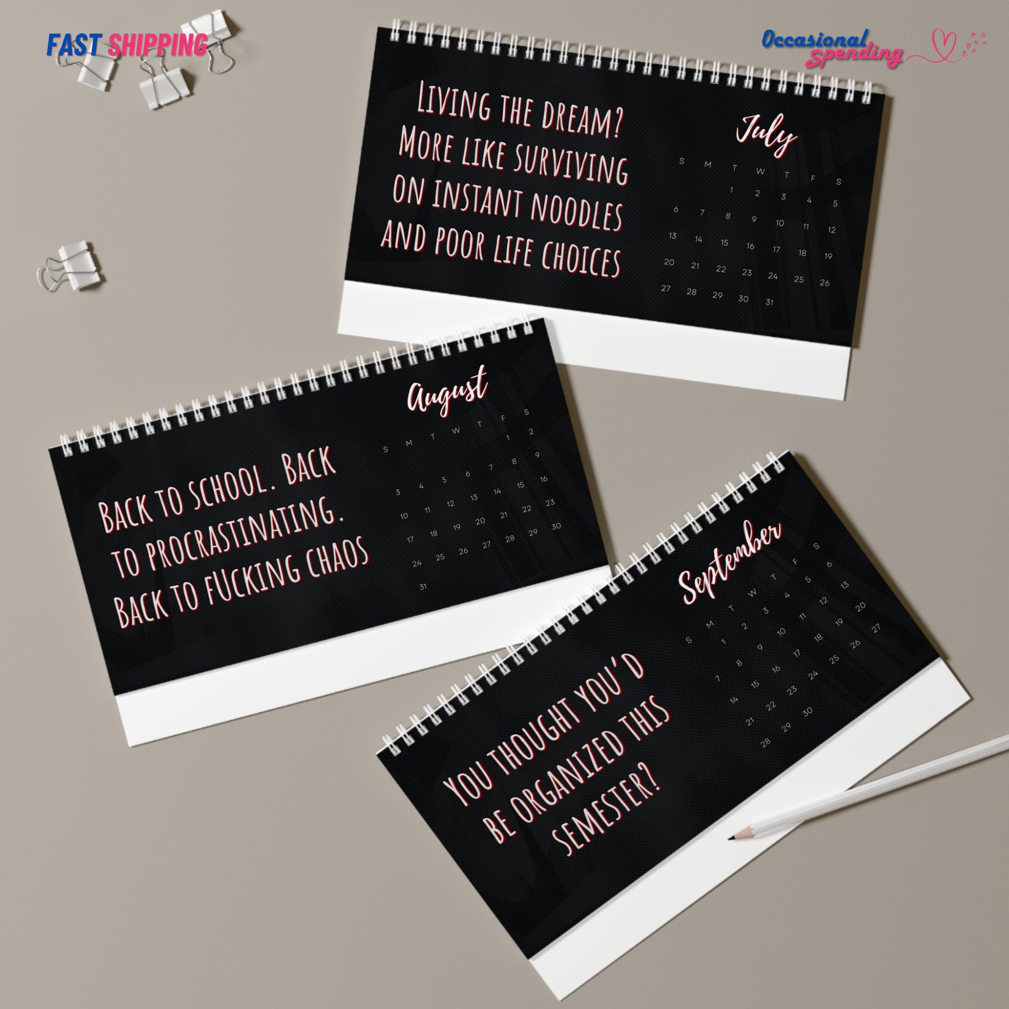 2025 College Students Demotivational Quotes Desktop Calendar, Student ...