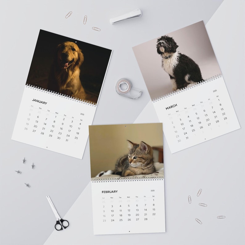 2025 Custom Pets Wall Calendars, 12 Photos 12 Months Calendar, 2025 ...