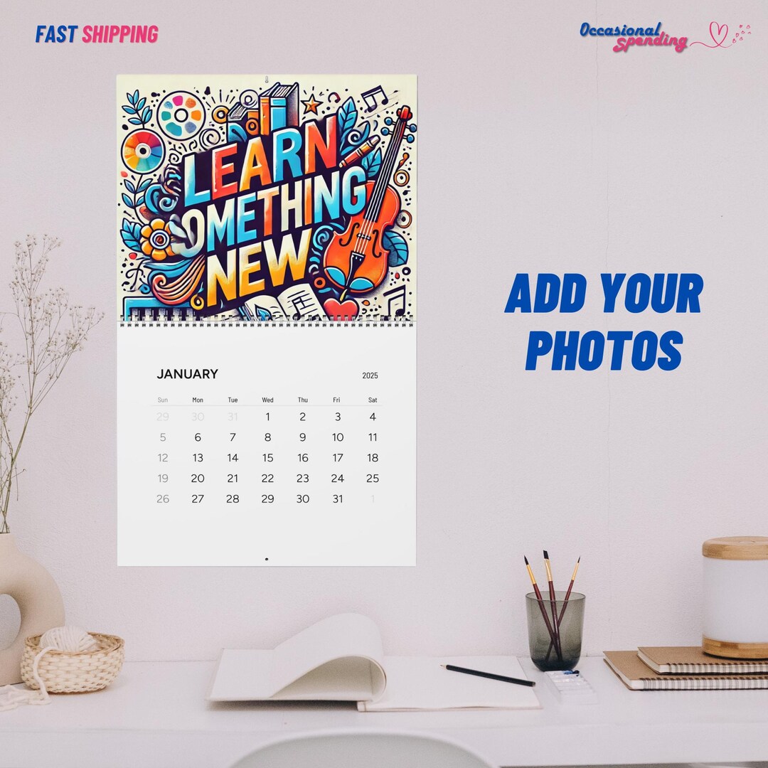 2025 Personalized Goals Wall Calendars, Set Your Goals, 2025 New Year ...