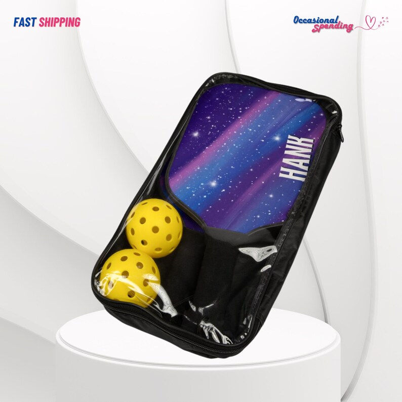 Personalized Name Stars Background Pickleball Kit, Pickleball Paddles ...