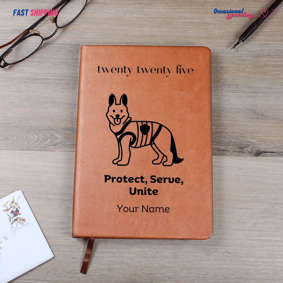 2025 Police Log Personalized Journal, Police Retirement Gift, Custom ...