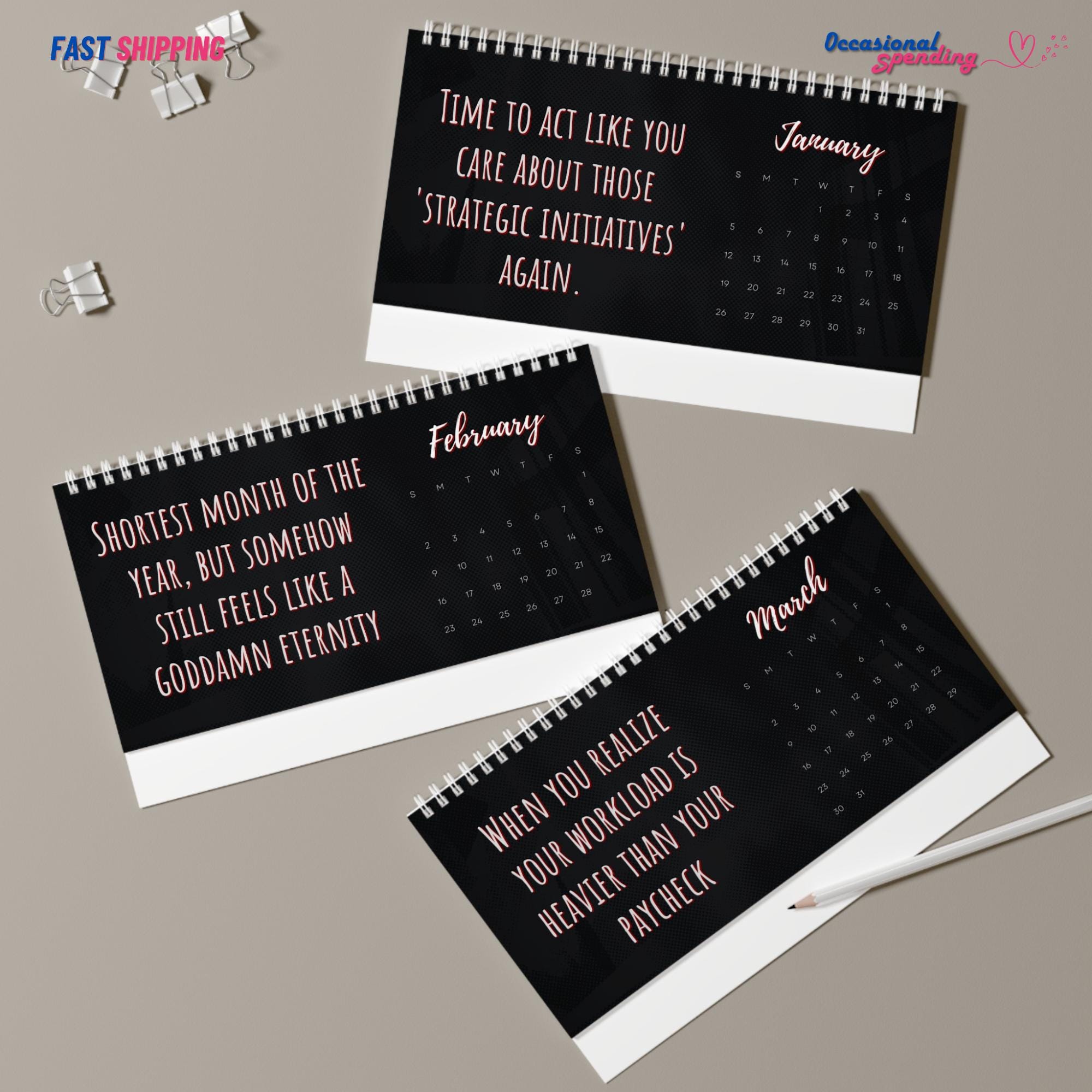 2025 Demotivational Quotes Office Desktop Calendar, Gift for Friends ...