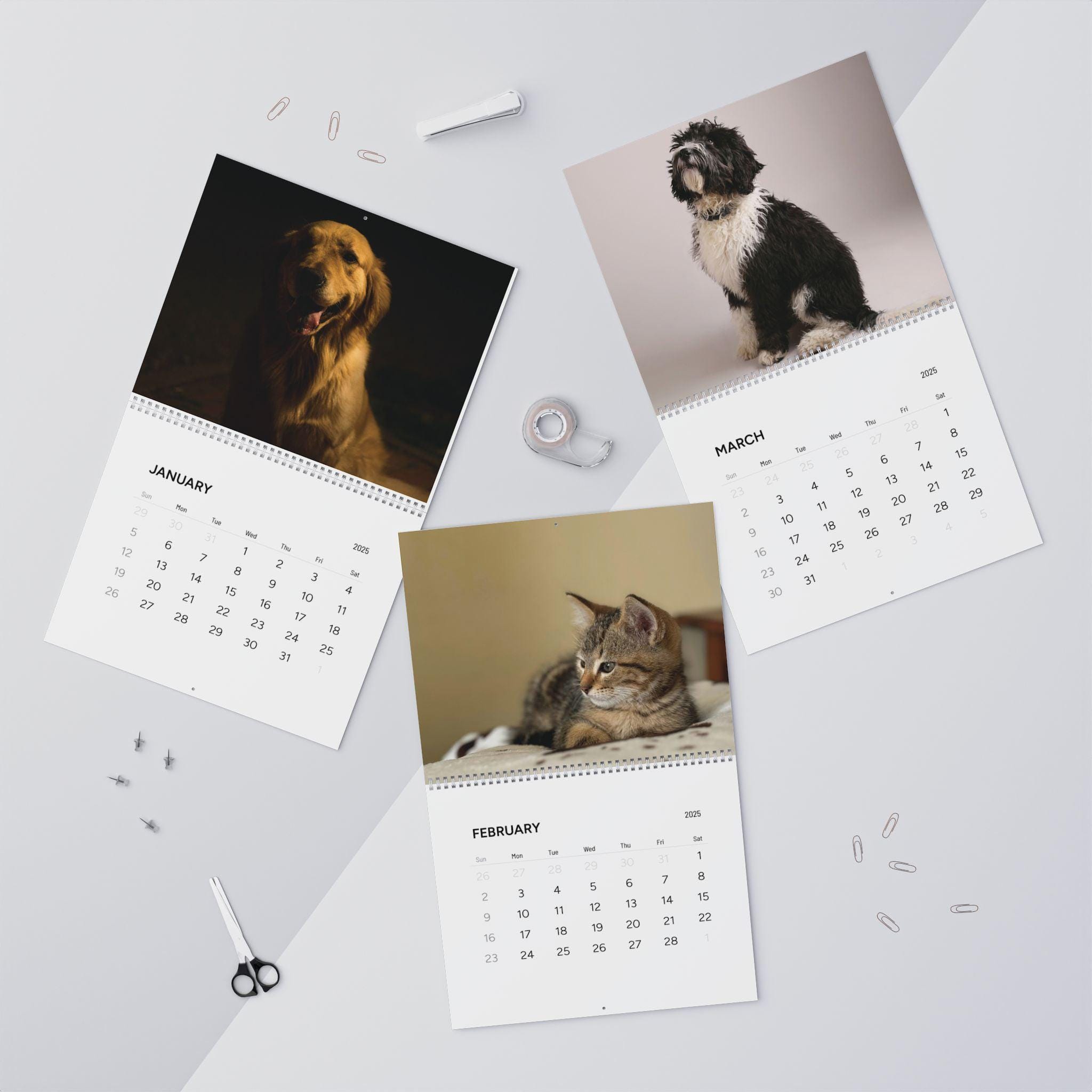 2025 Custom Pets Wall Calendars, 12 Photos 12 Months Calendar, 2025 ...