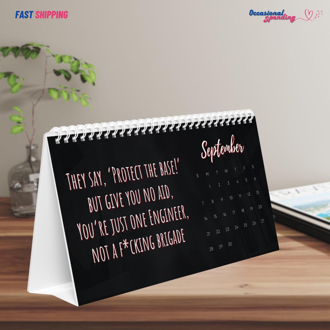 2025 TF2 Engineer Demotivational Quotes Desktop Calendar, Funny Gifts ...