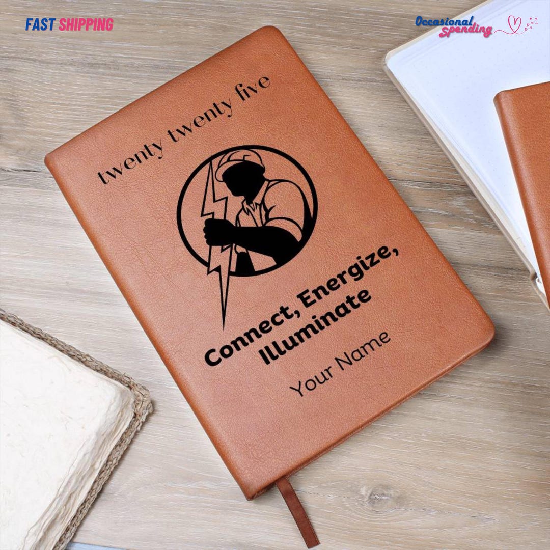2025 Electrician's Diary Personalised Journal - Custom Notebook for ...