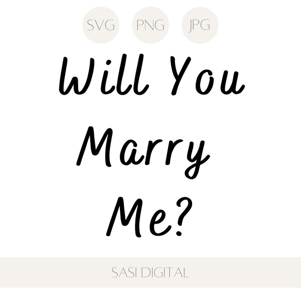 Printable Marry Me Svg - Etsy
