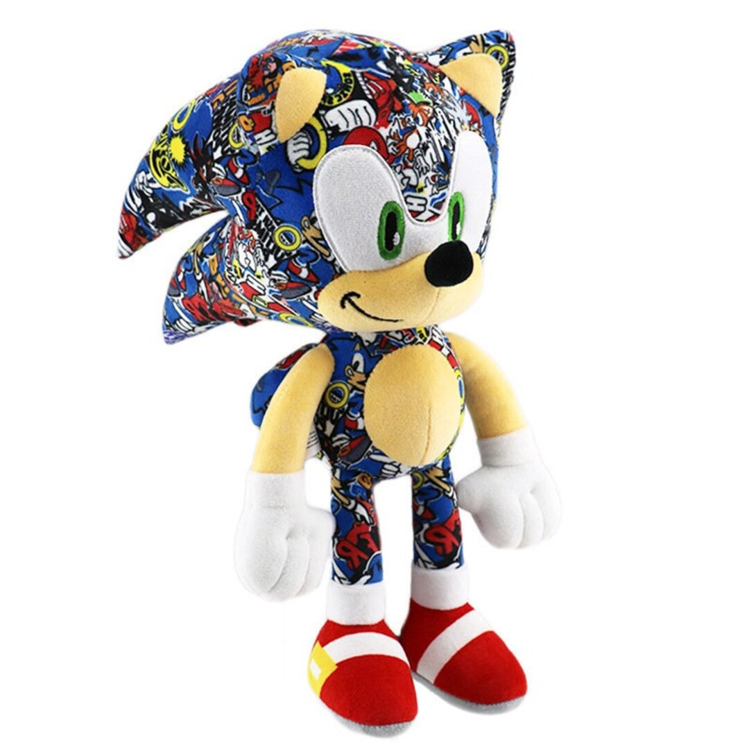 2023 New Sonic Plush Toys 30cm Vintage Polychromatic Print - Etsy