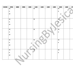 Nursing Rounding Brain Template - Etsy