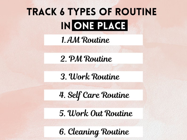 6 Types of Routine Tracker, Habit Tracker Spreadsheet Google Sheets ...