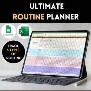 6 Types of Routine Tracker, Habit Tracker Spreadsheet Google Sheets ...