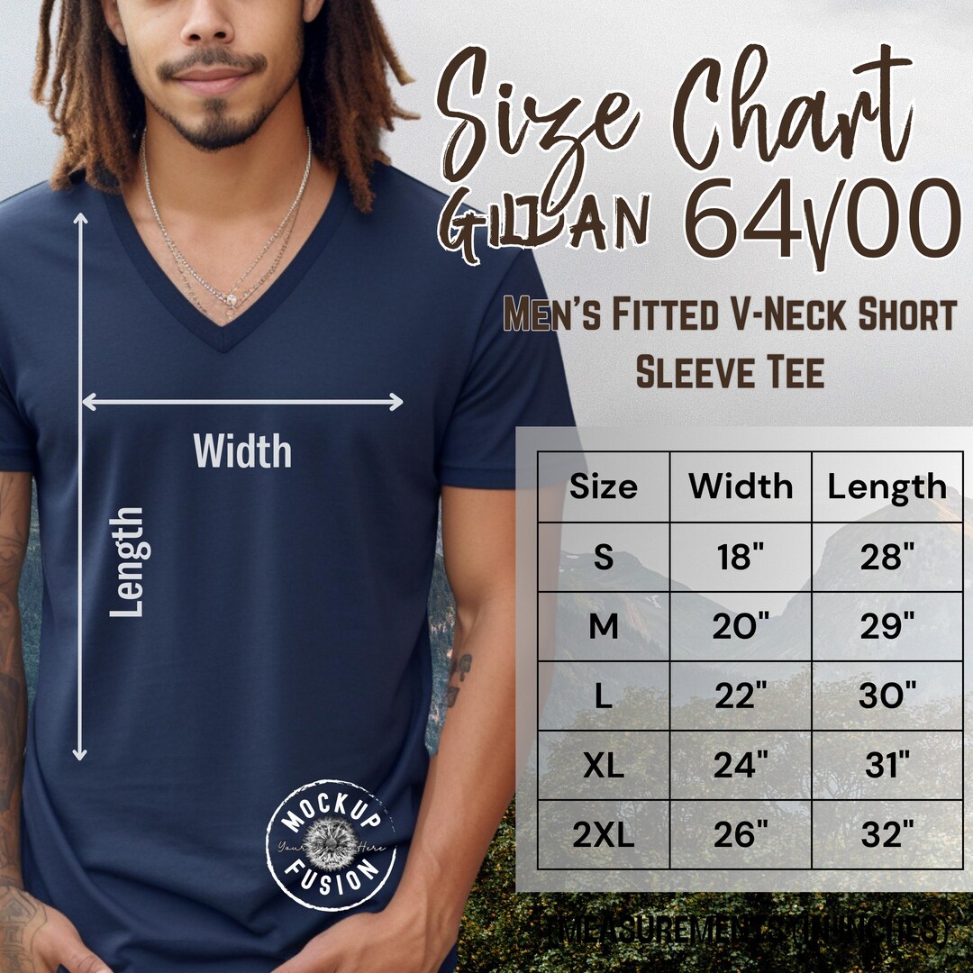 Men's V-neck Sizing,men's V-neck Shirt Sizing,v-neck Tee Sizing,v-neck ...
