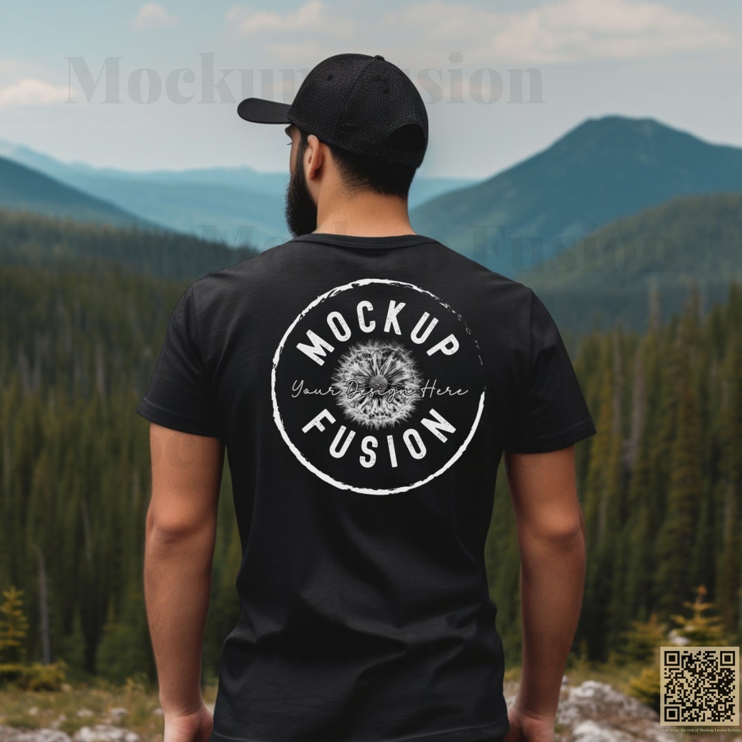 Bella Canva 3001 Mock Up,black Shirting,word on Back Shirt,blackshirt ...