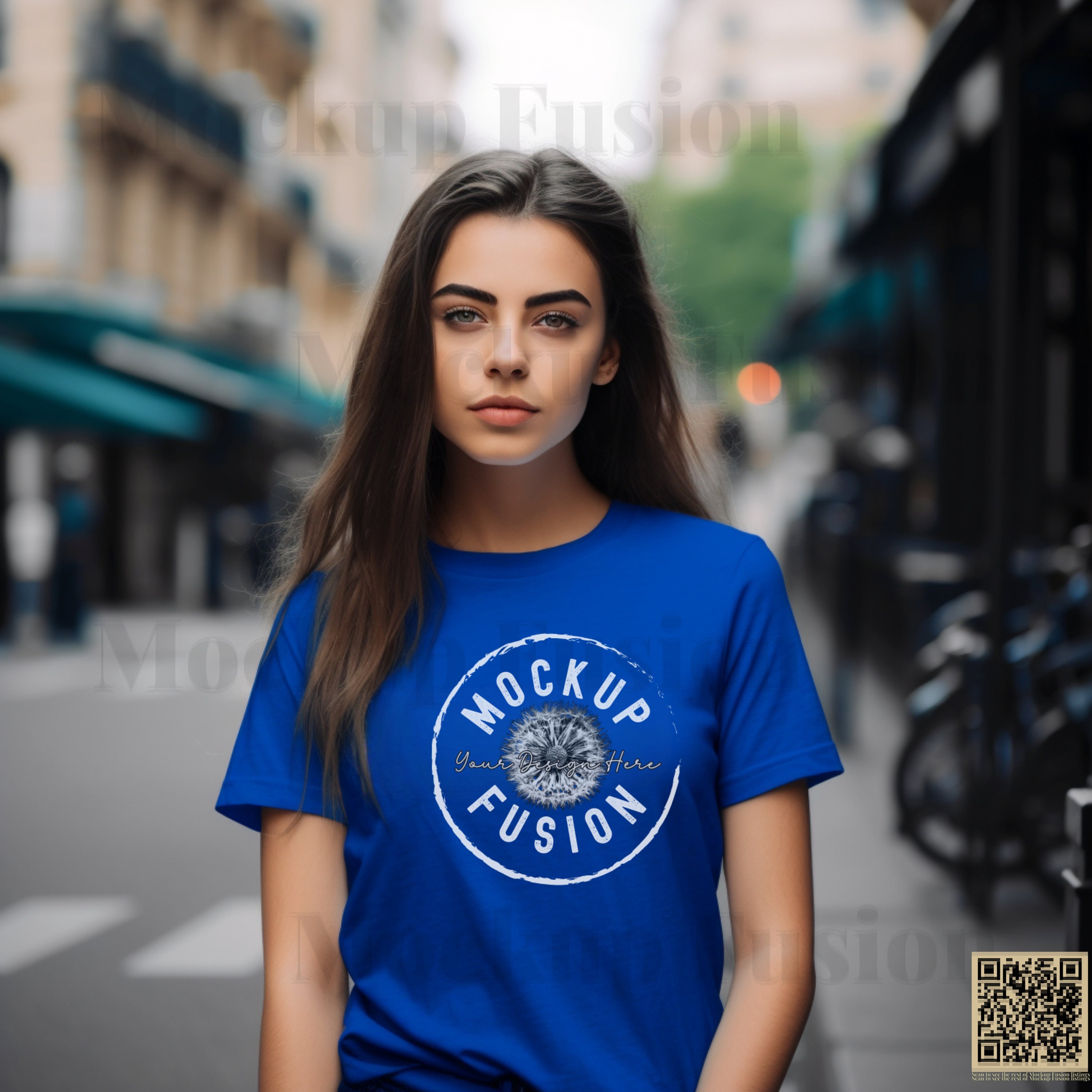 Royal Blue Female Mockupbrunette Model Mockupfemale T-shirt - Etsy
