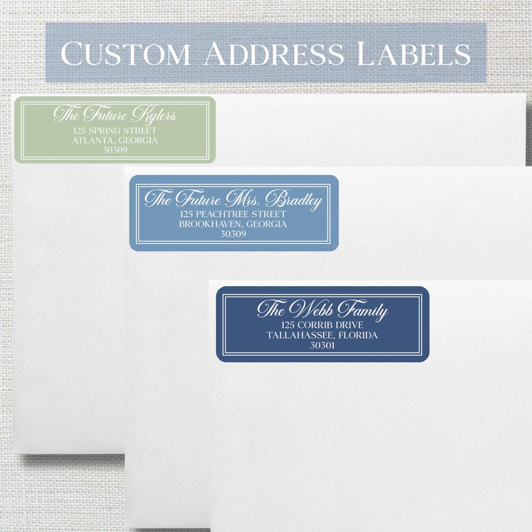Personalized Classic Return Address Labels | Personalized Vinyl ...
