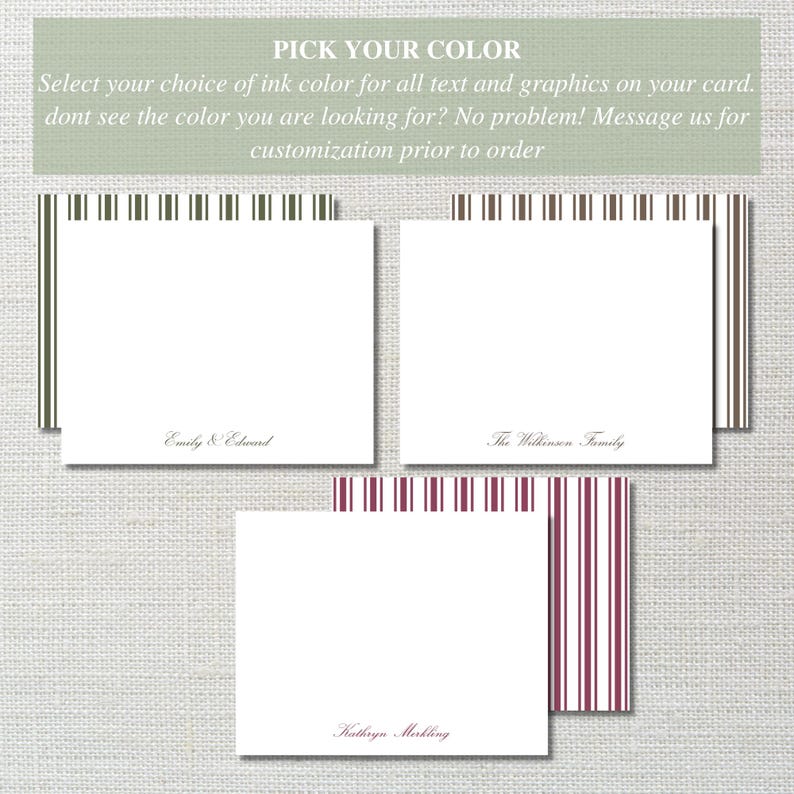 Personalized Elegant Stripe Signature Stationery Set | Professional ...