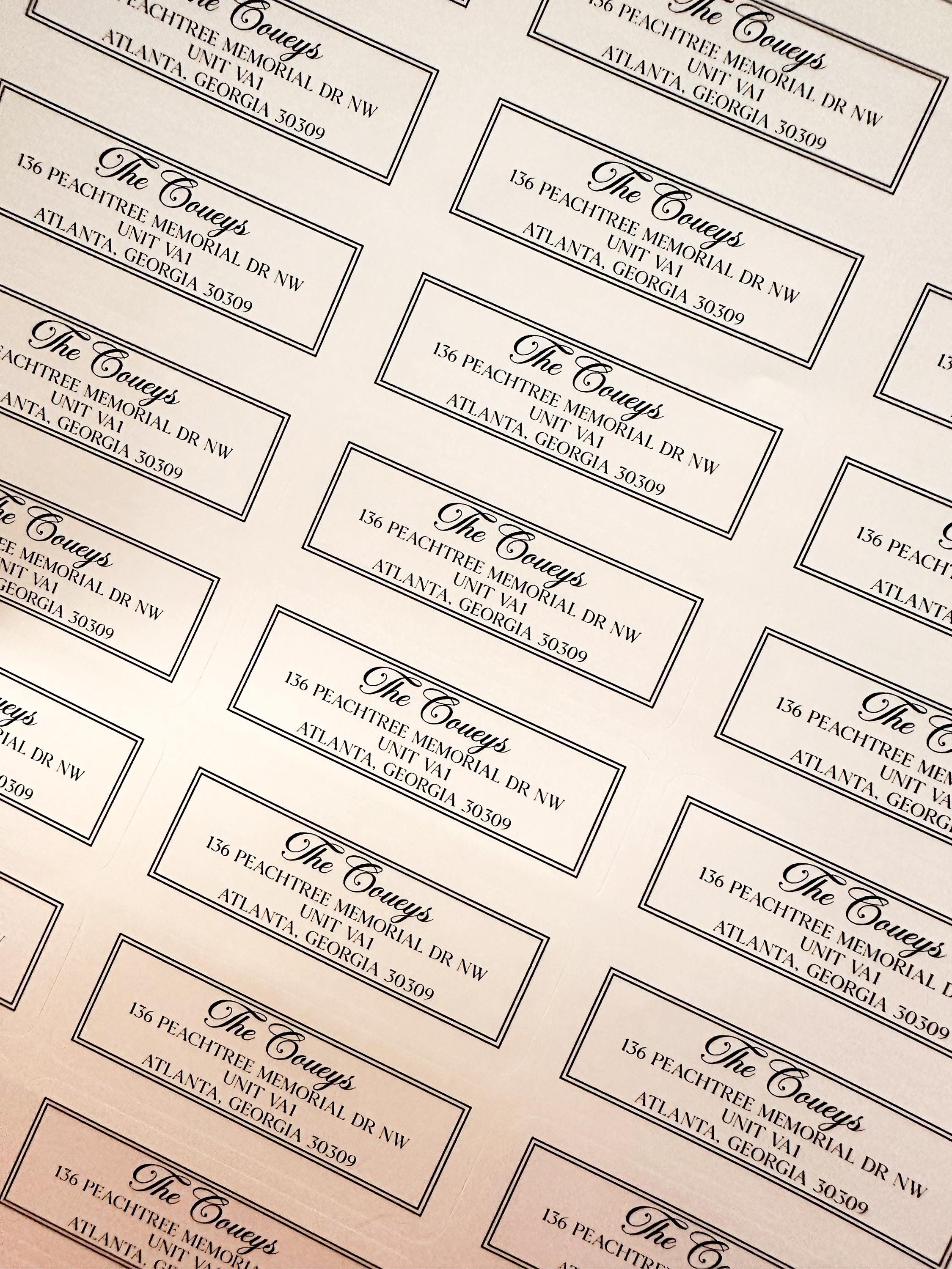 Personalized Classic Return Address Labels | Personalized Vinyl ...