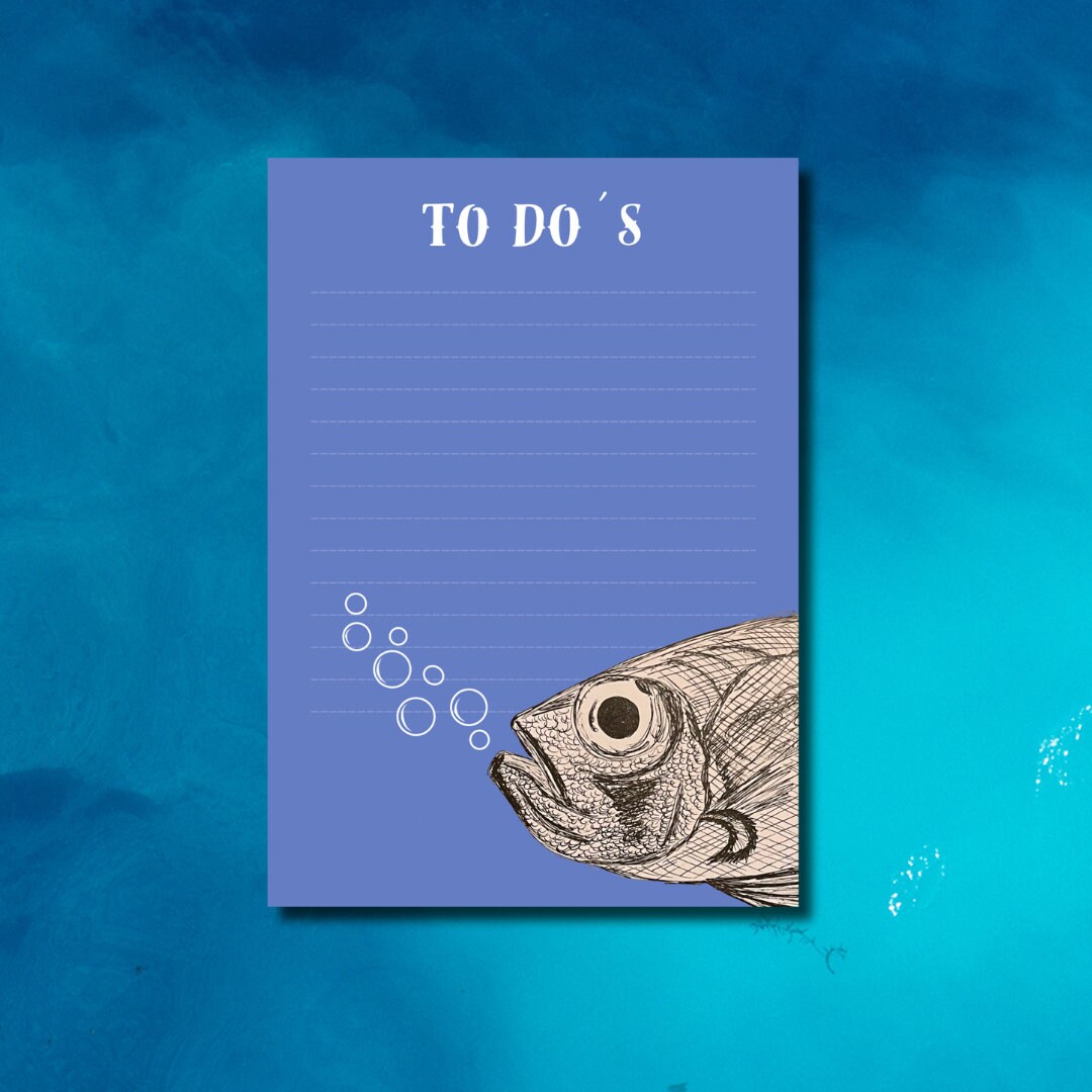 Notepad Fish - Etsy