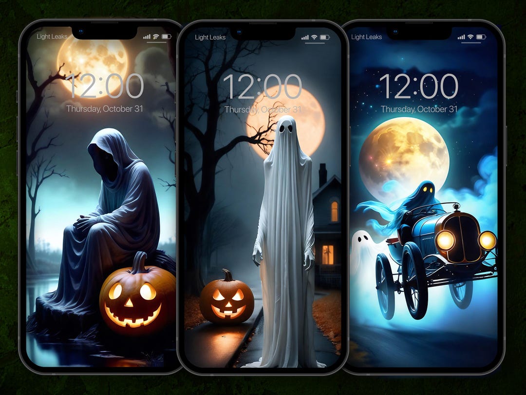 3 Pack - Ghostly Smartphone Wallpapers! - Etsy