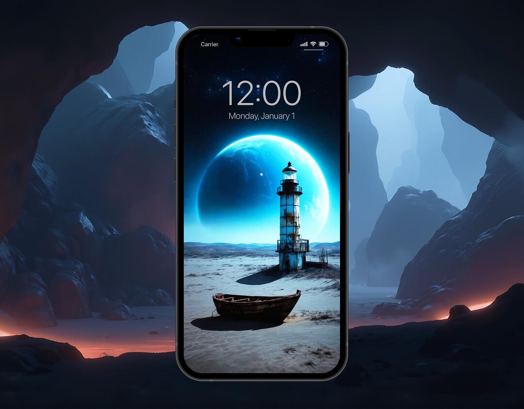 Alien Lighthouse Smartphone Wallpaper! - Etsy