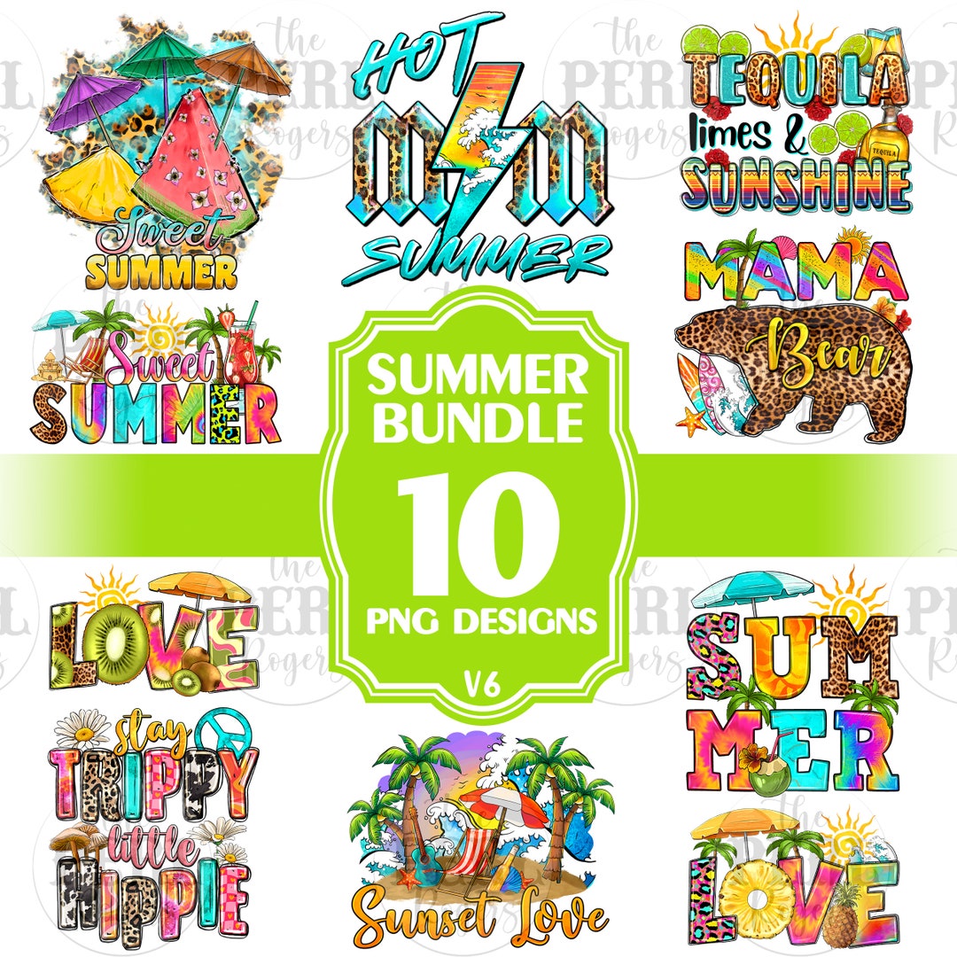 Summer Bundle V6 Png Sublimation Design Download, Hello Summer Png ...