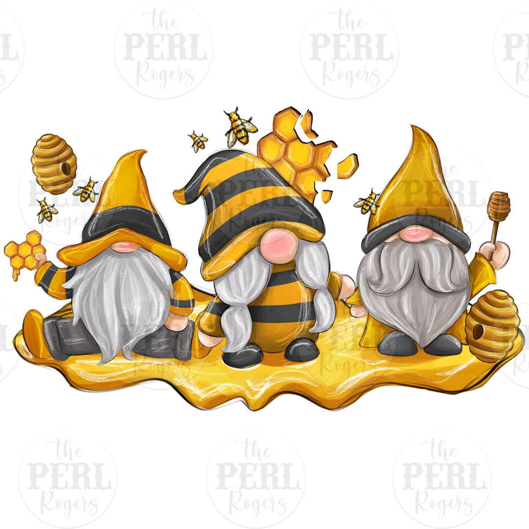 Bumble Bee Gnomes Png Sublimation Design Download, Hand Drawn Gonmes ...