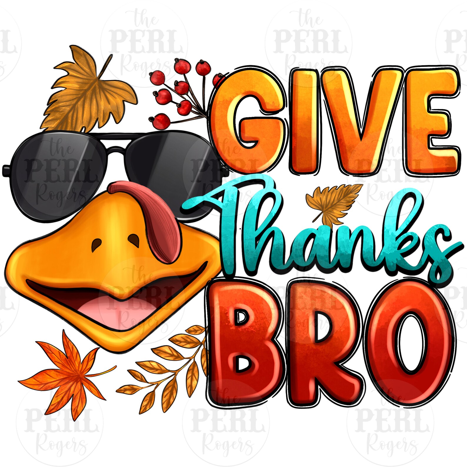 Give Thanks Bro With Turkey Png Sublimation Design Download - Etsy
