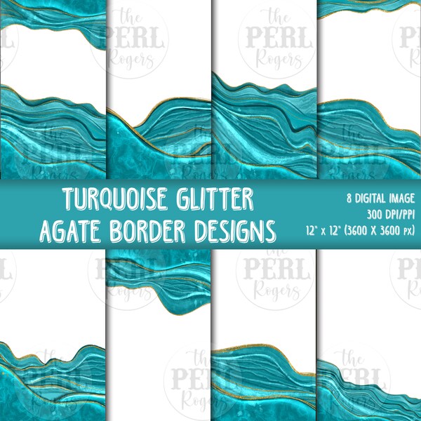 Turquoise Border - Etsy