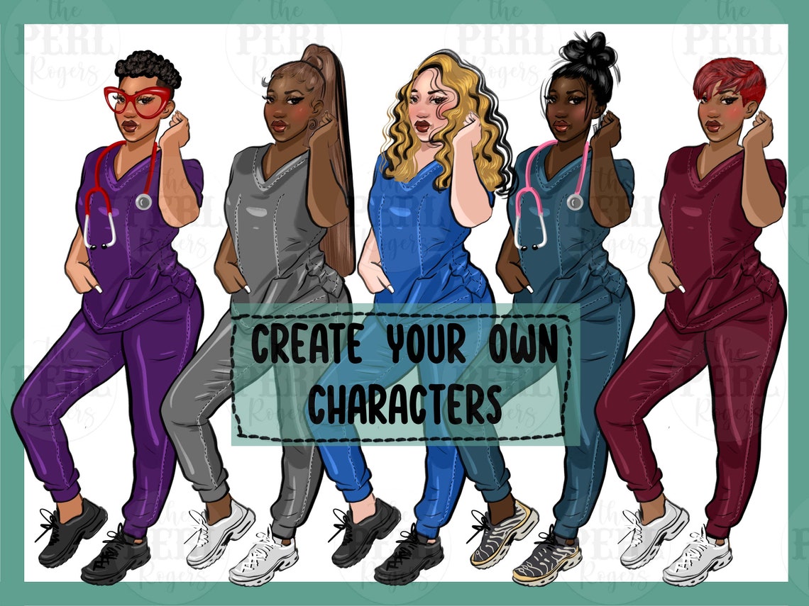 Nurse Clipart Set Medical Clipart Nurse Clipart Bundle - Etsy Australia