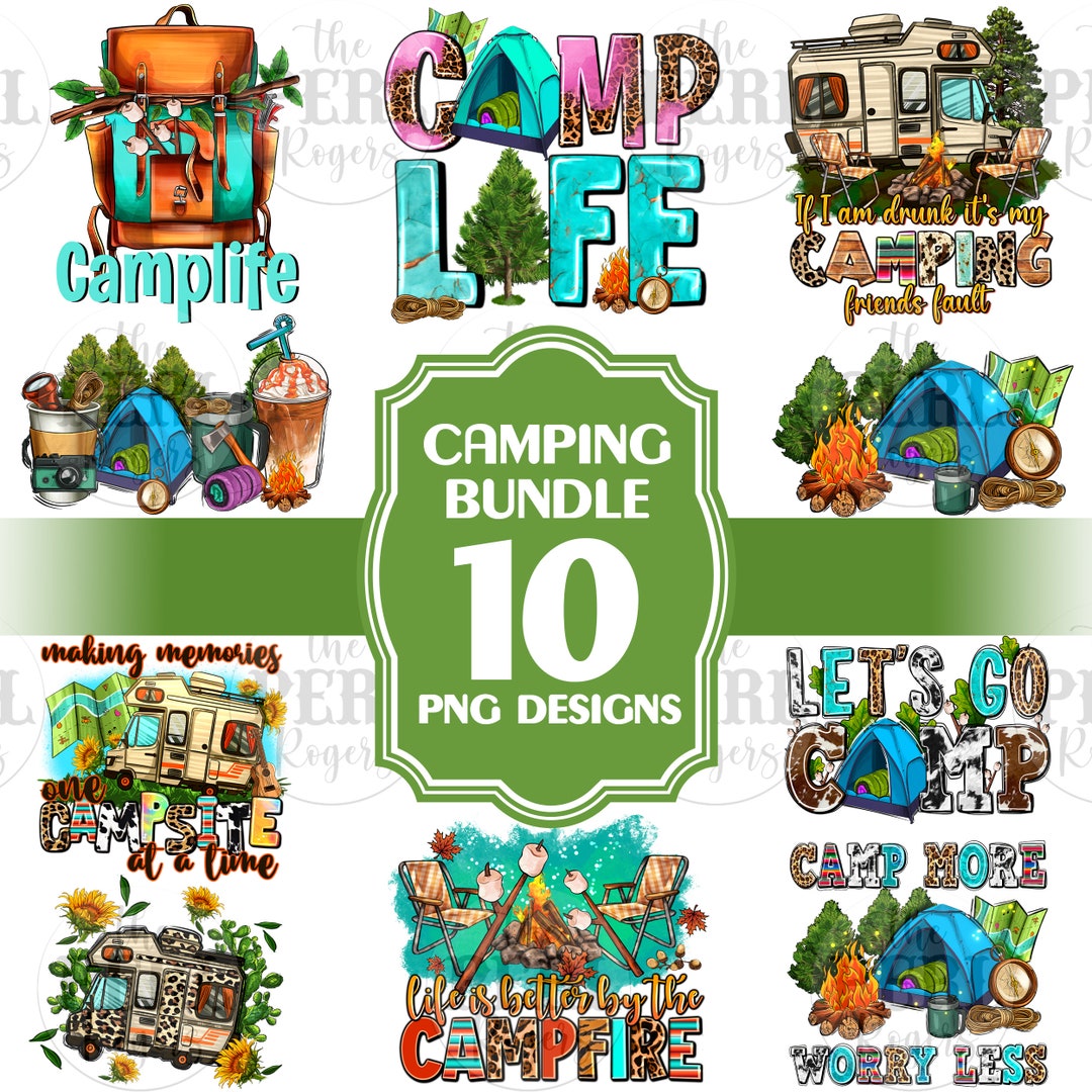 Camping Bundle V1 Png Sublimation Design Download, Camping Png, Camping ...