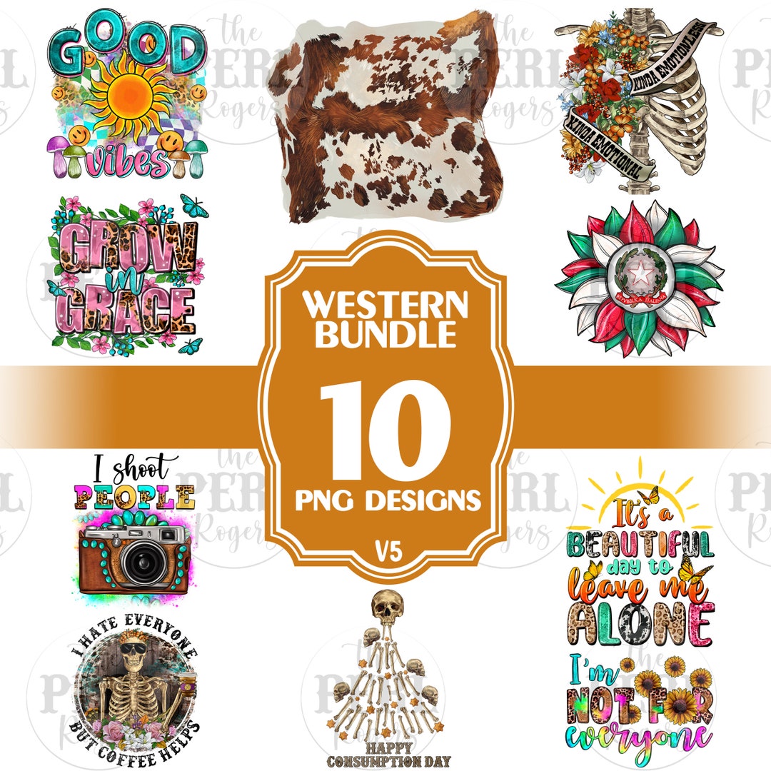 Western Bundle V5 Png Sublimation Design Download, Western Patterns Png ...