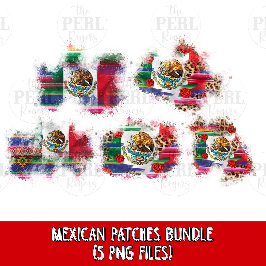 Mexico Patches Png Sublimation Design Bundle, Mexican Bundle Png ...