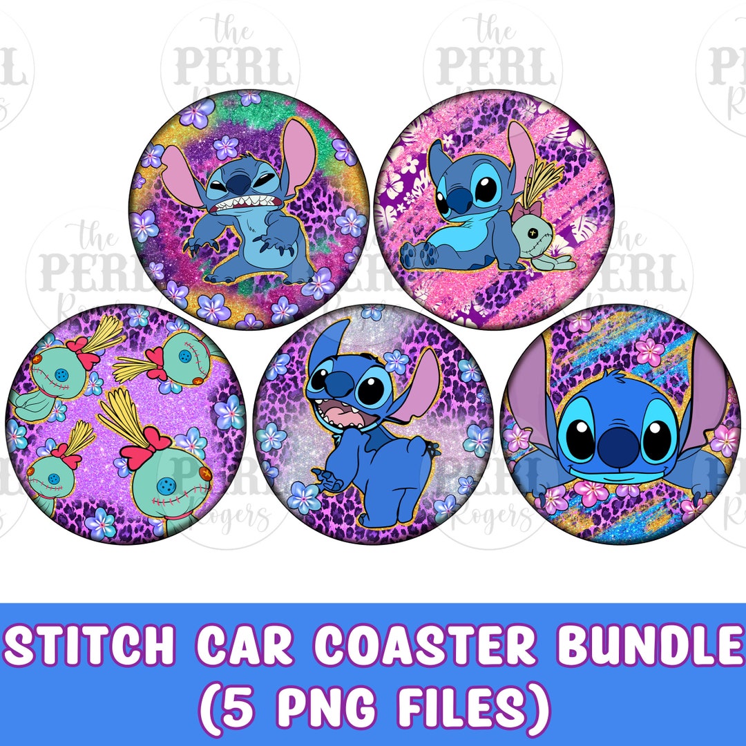 Stitch Car Coaster Png Sublimation Design Bundle, Stitch Png, Stitch ...