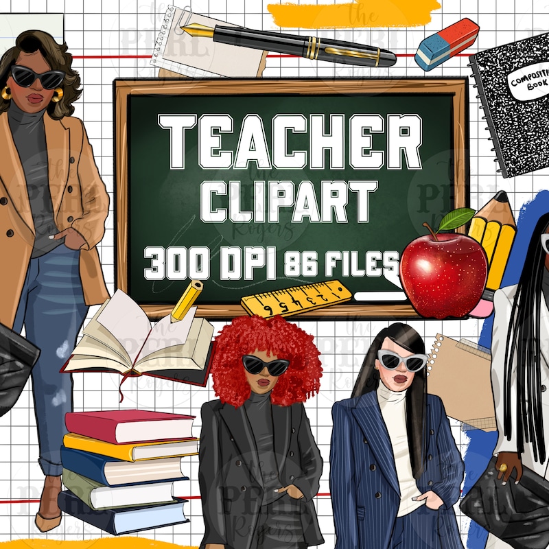 Teacher Clipart - Etsy