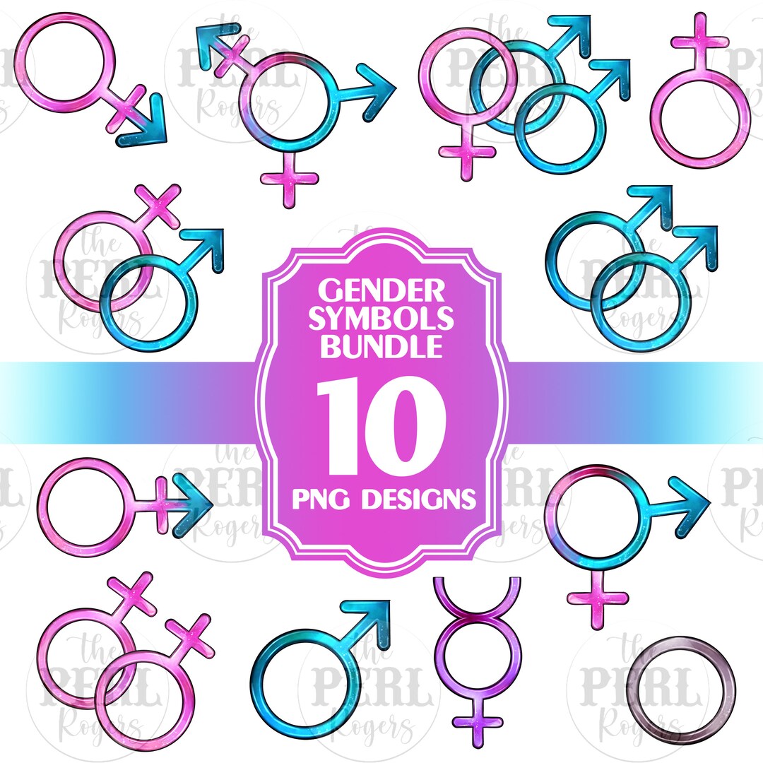 Gender Symbols Bundle Png Sublimation Design Download, Gender Signs Png ...