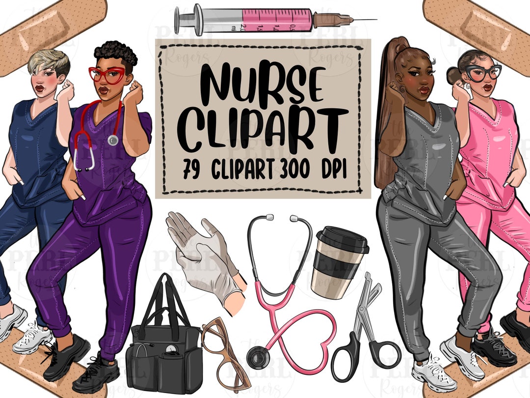Nurse Clipart Set Medical Clipart Nurse Clipart Bundle - Etsy Australia
