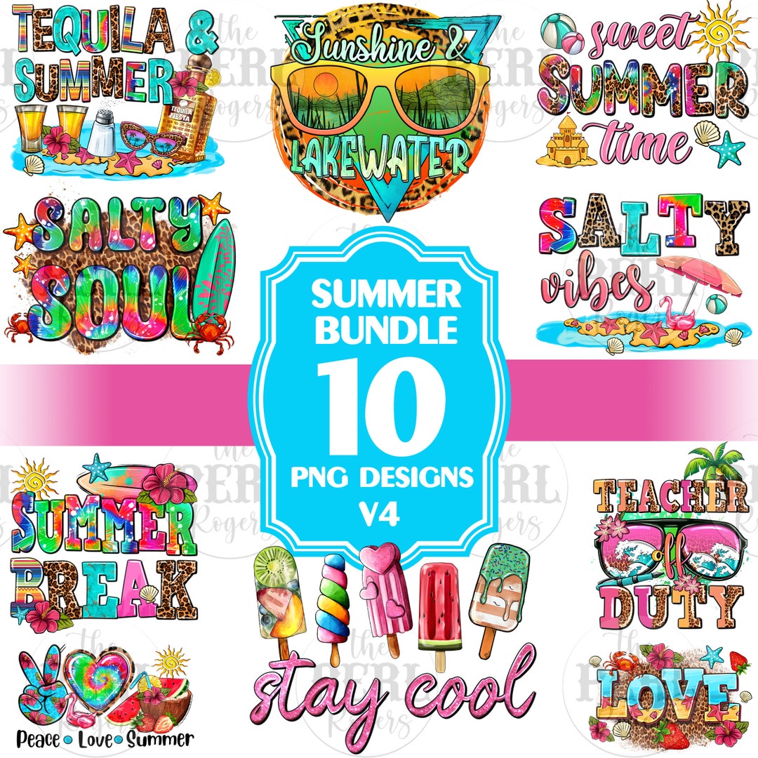Summer Bundle V4 Png Sublimation Design Download, Hello Summer Png ...