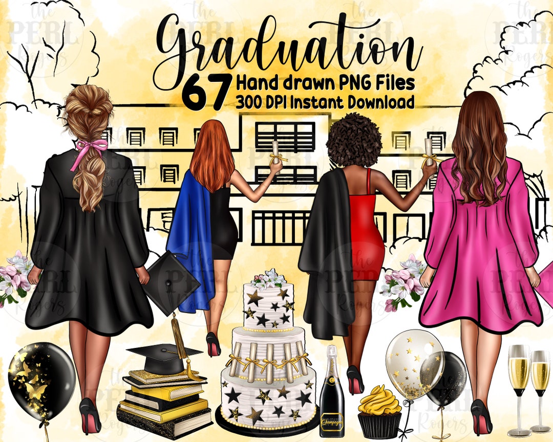 Graduation Clipart Set, School Clipart, School Clipart Bundle ...