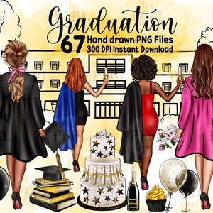 Graduation Clipart Set, School Clipart, School Clipart Bundle ...