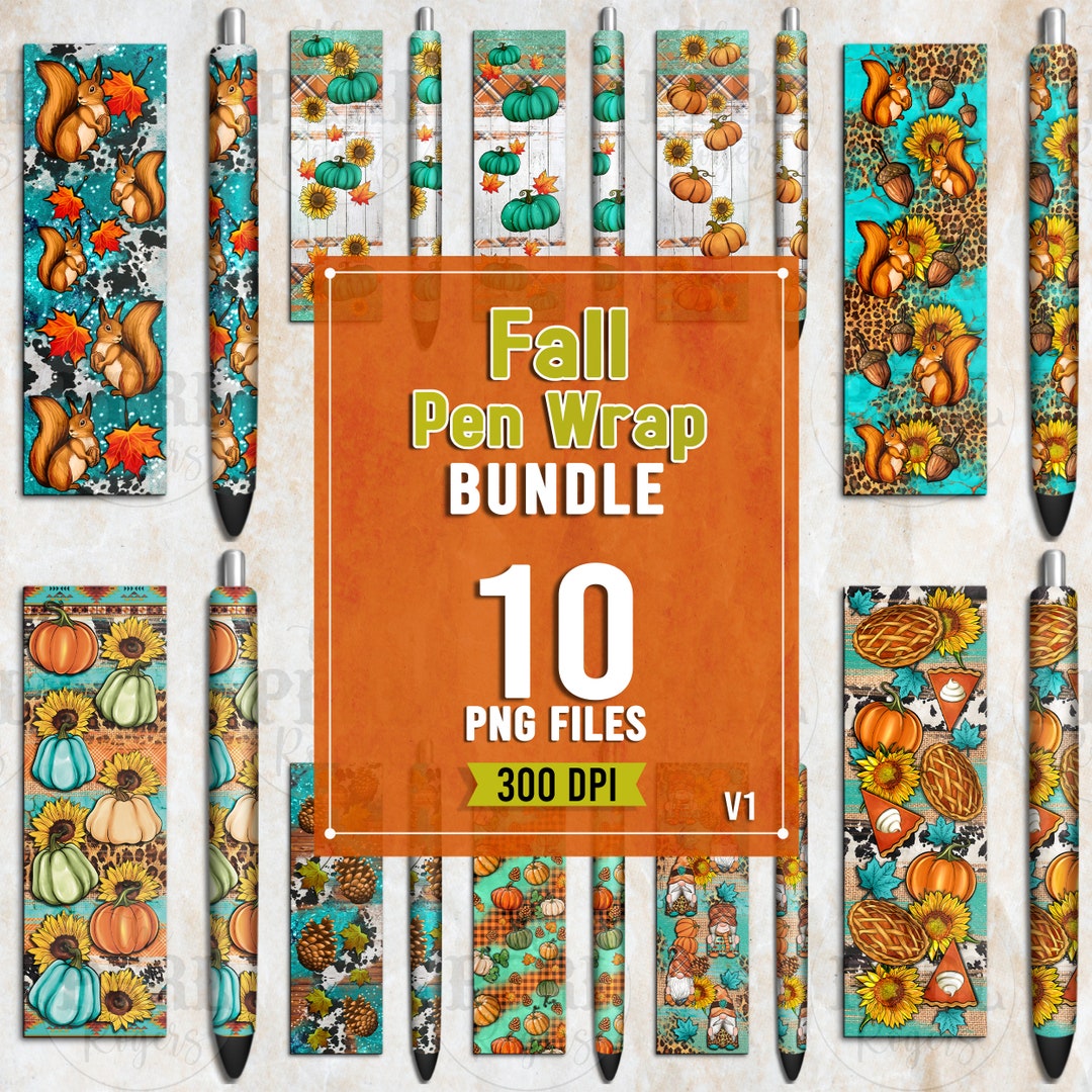 Fall Pen Wrap Bundle V1 Png Sublimation Design Download, Hello Fall Png ...