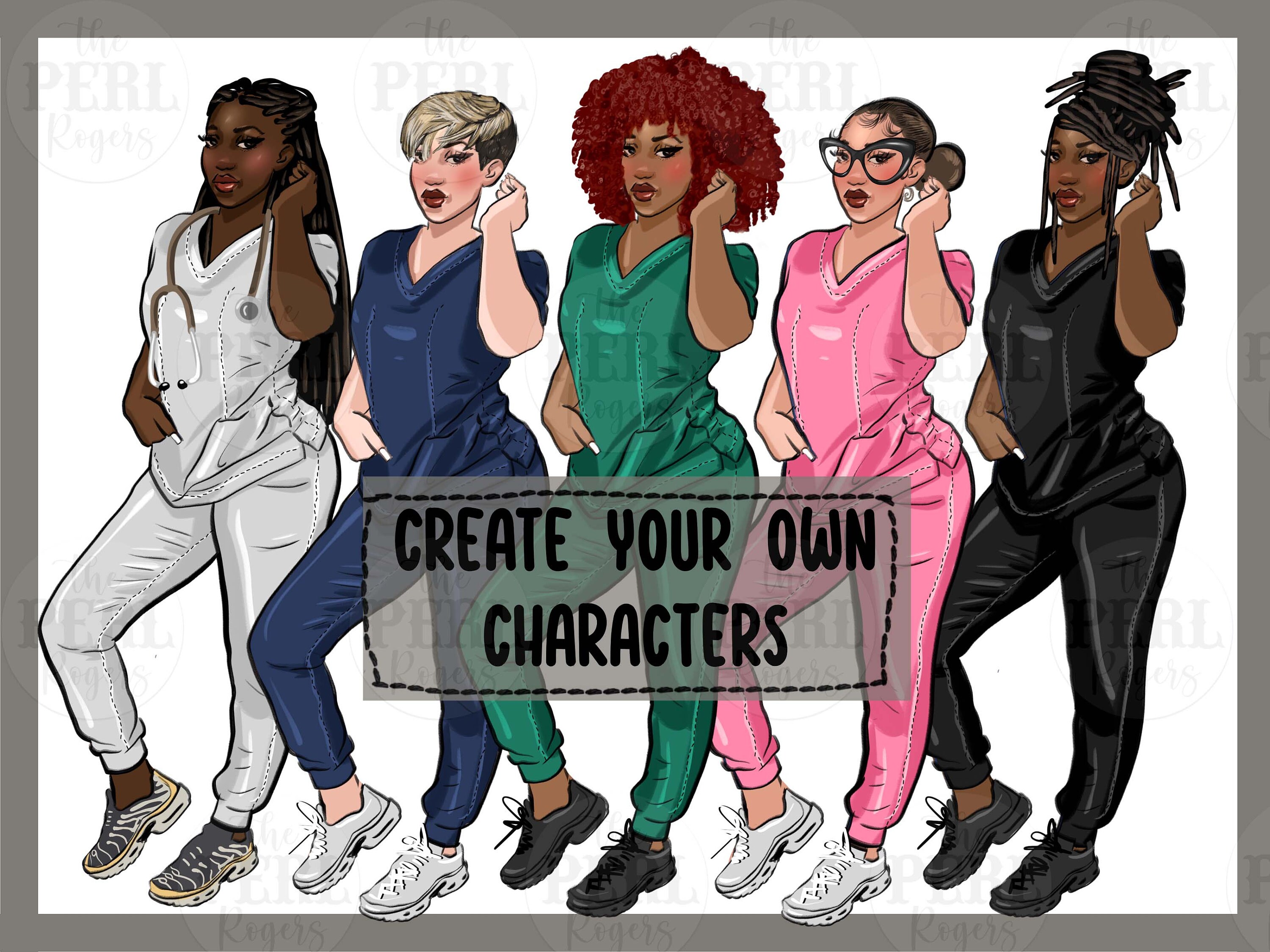 Nurse Clipart Set Medical Clipart Nurse Clipart Bundle - Etsy Australia