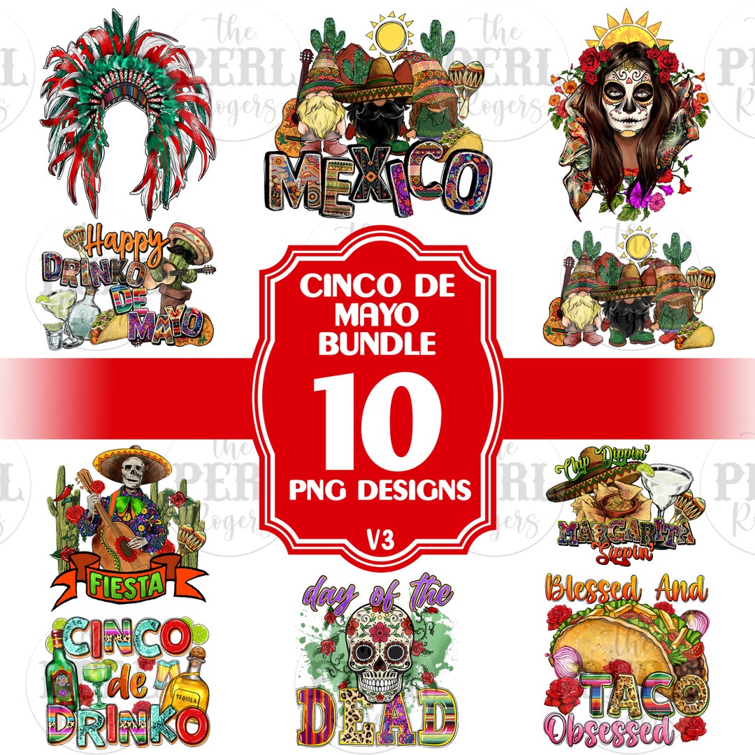 Cinco De Mayo Bundle V3 Png Sublimation Design Download, Mexican Bundle ...