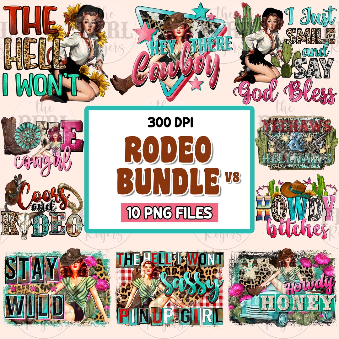 Rodeo Bundle V8 Png Sublimation Design Download, Western Rodeo Png, Cowboy Bundle Png, Western ...