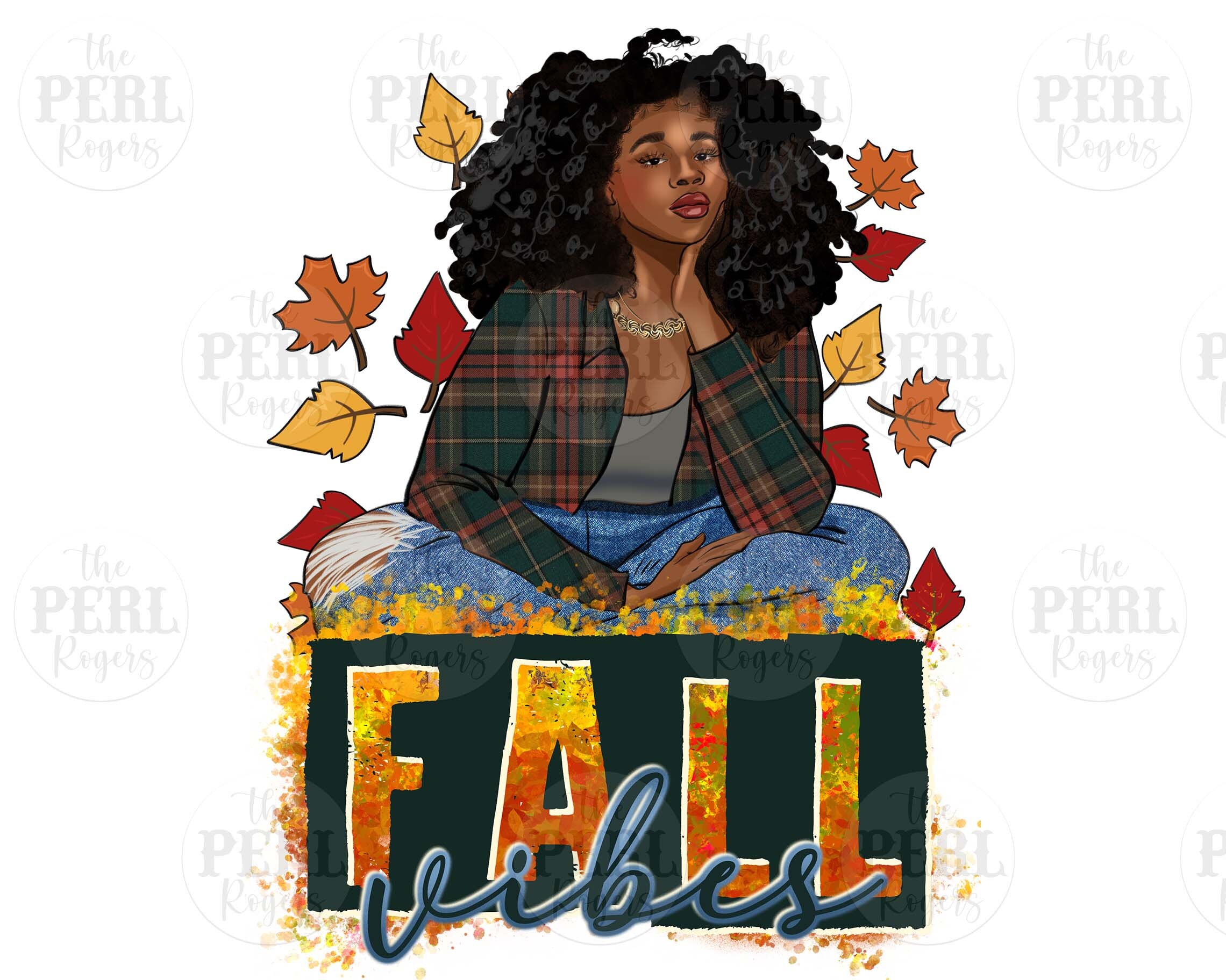 Fall Vibes Black Woman Png Sublimation Design Download Hello - Etsy