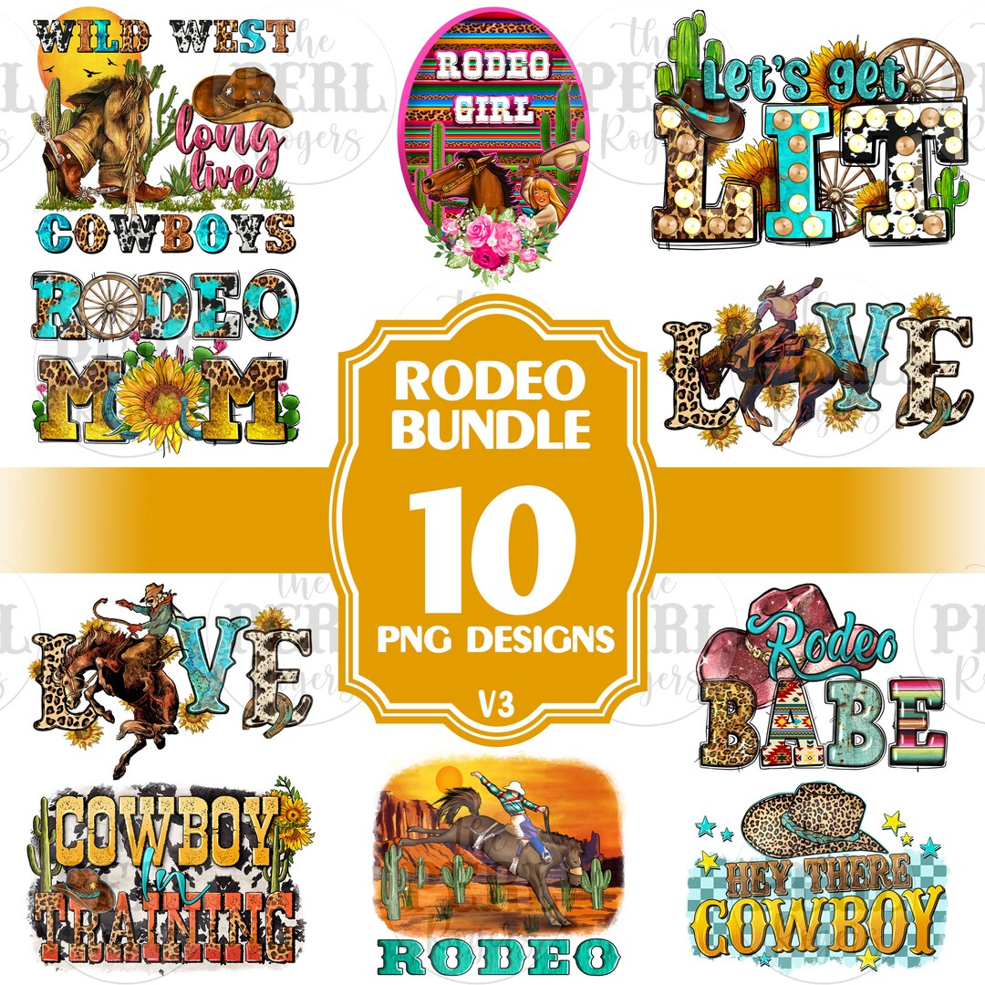 Rodeo Bundle V3 Png Sublimation Design Download, Western Rodeo Png ...