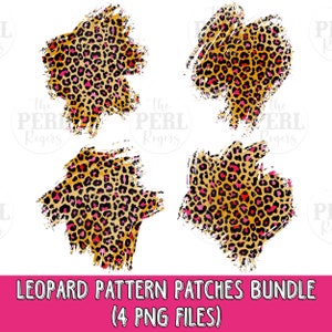 Leopard Patches Bundle Png Sublimation Design Bundle, Patches Bundle ...