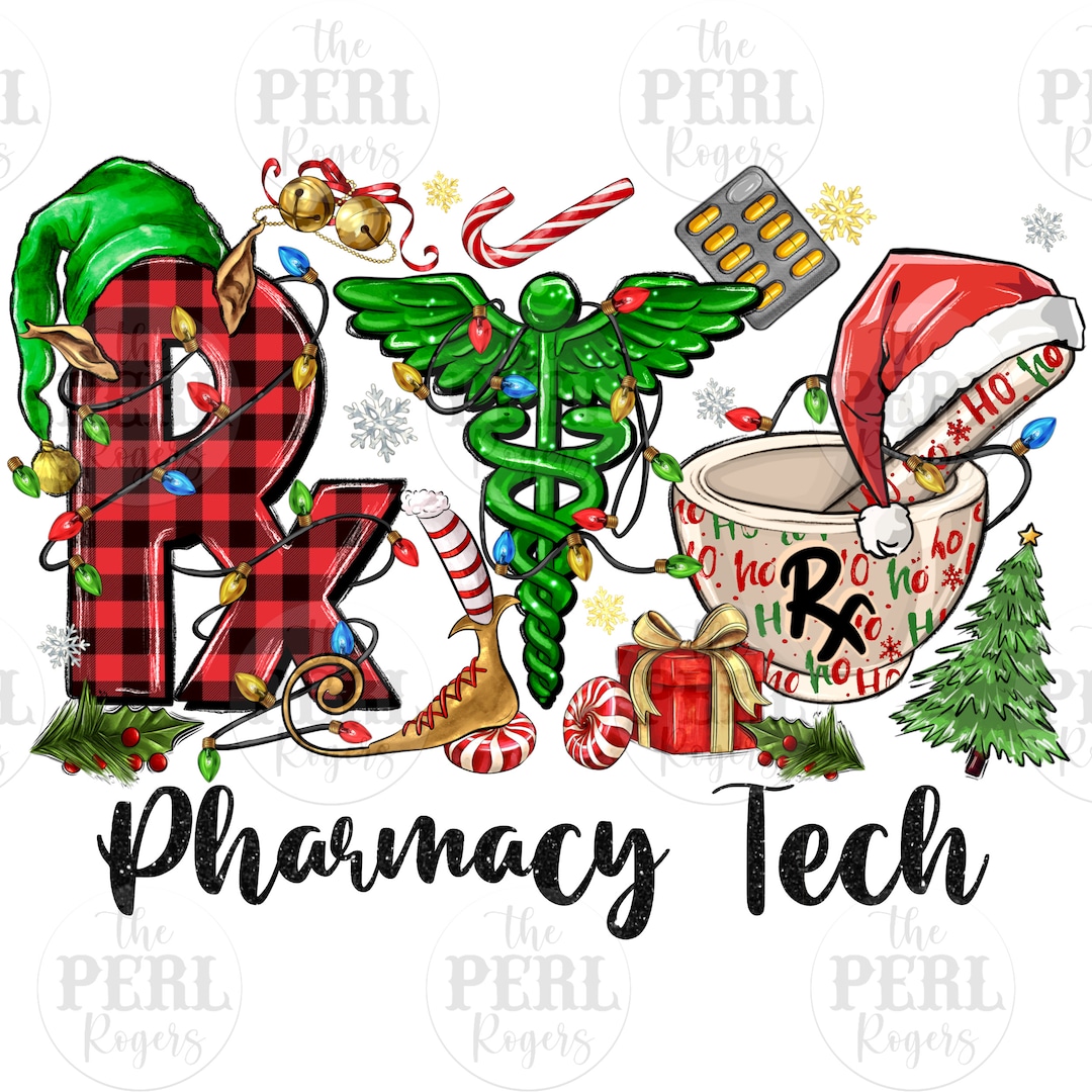 Christmas Pharmacy Tech Png Sublimation Design Download, Christmas Png ...