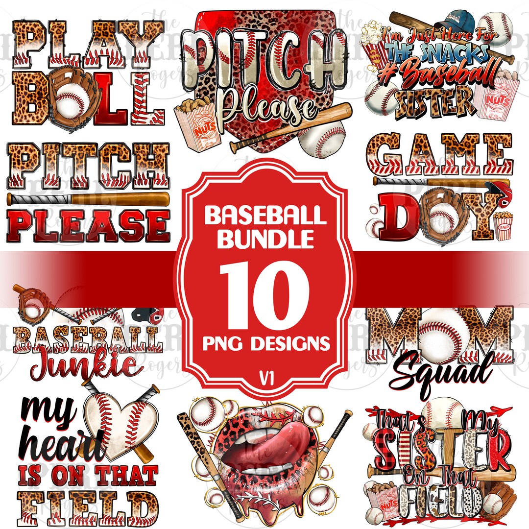 Baseball Bundle V1 Png Sublimation Design Download, Baseball Game Png ...